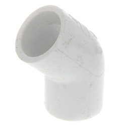 Sch 40 45 Degree Elbow - Schedule 40 Elbows - PVC Sch 40 1/8 Bend ...