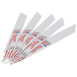 48-00-5182 - Milwaukee 48-00-5182 - 6" 14 TPI SAWZALL Blades 5 Pack