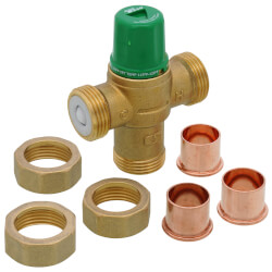 5003-HX-C3 - Taco 5003-HX-C3 - 3/4" Sweat Union 5003 Heating Only Mixing Valve