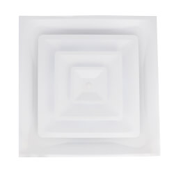 DF4W-6 - Bluefin DF4W-6 - T-Bar 3-Cone Fixed Pattern Diffuser w/ 6" Collar