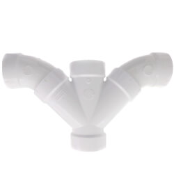 P507-040 - Spears P507-040 - 4" PVC DWV Double Wye and 45° Elbow Combo