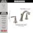 3532LF-SSMPU - Delta 3532LF-SSMPU - Woodhurst Two Handle Widespread Bathroom Faucet (Stainless)