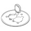 895 - Wiremold 895 - Brass Cover Plate for Ratchet-Pro Round Floor Boxes