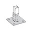 B280SQZN - Cooper B-Line B280SQZN - 6" x 6" x 3-1/2" Zinc Post Base ...