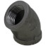BL45E100C - Bluefin BL45E100C - 1" Black 45° Elbow