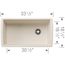 443071 - Blanco 443071 - Diamond SILGRANIT 33" Super Single Undermount ...