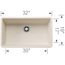 443084 - Blanco 443084 - Precis SILGRANIT 32" Super Single Undermount ...