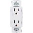 CAR-15-WH - Lutron CAR-15-WH - Claro 15A Duplex Receptacle, Designer ...