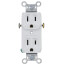 CR15W - Pass & Seymour CR15W - Commercial Spec Grade Side Wired Duplex ...
