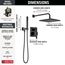 342701-BL - Delta 342701-BL - Monitor 14 Series Shower w/ Square ...