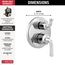 T24833 - Delta T24833 - Kayra Two-Handle Monitor 14 Series Valve Trim ...