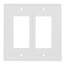 TP262W - Pass & Seymour TP262W - 2-Gang Decorator Switch Wall Plate - White
