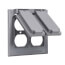 WCV2DUP - Southwire WCV2DUP - Double Gang Weatherproof Duplex Cover (Gray)