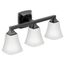 YB5163BL - Moen YB5163BL - Voss 3 Globe Bath Light, YB5163BL (Matte Black)