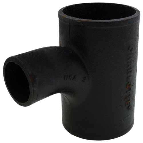 00312 - Charlotte 00312 - 4" x 2" No Hub Cast Iron Sanitary Tee