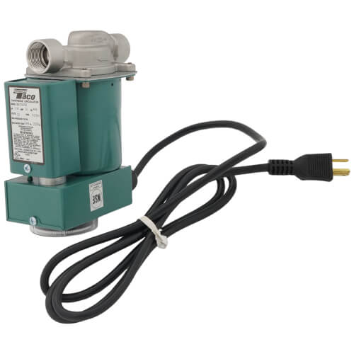 006-ST4-PNP - Taco 006-ST4-PNP - 006 Plumb N' Plug Stainless Steel Circulator, w/ Analog Timer ...
