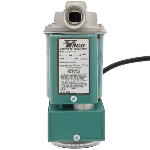 006-ST4-PNP - Taco 006-ST4-PNP - 006 Plumb N' Plug Stainless Steel Circulator, w/ Analog Timer ...