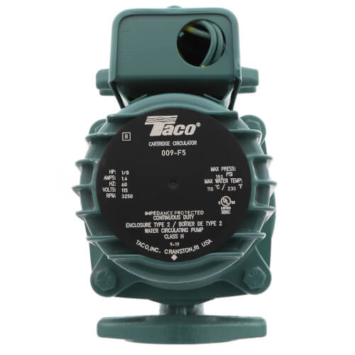 Taco 009-F5 Cast Iron Circulator, 1/8 HP - SupplyHouse.com