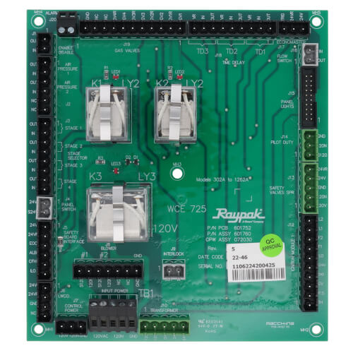 009626F - Raypak 009626F - CPW PC Circuit Board, 009626F