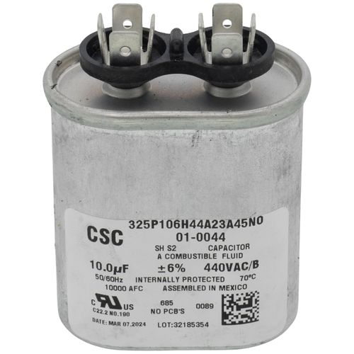 01-0044 - Nordyne 01-0044 - Run Capacitor, Oval, 440v, 10uf, 01-0044