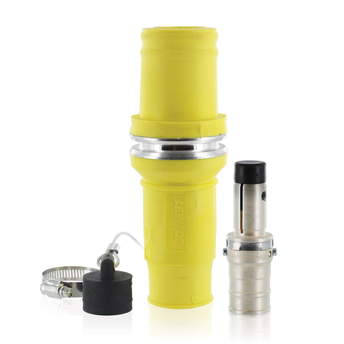 49M53-Y - Leviton 49M53-Y - Rhino-Hide Single Pole Male Connector ...