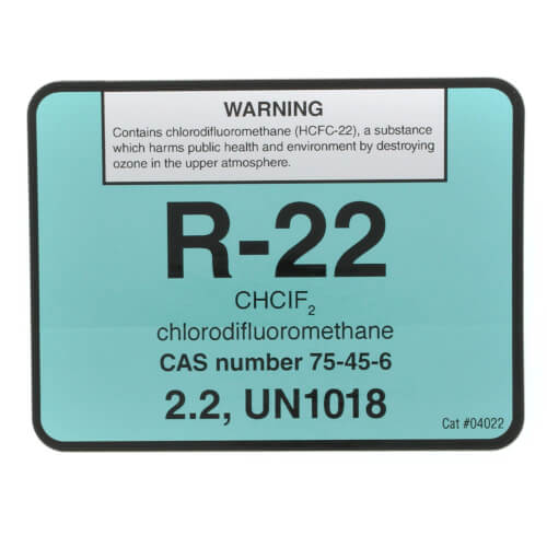 04022 - DiversiTech 04022 - R-22 Cylinder Tank Label (Pack of 10)