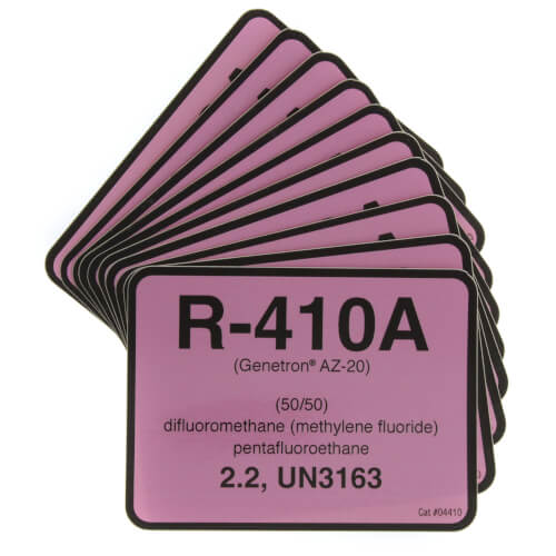 04410 - DiversiTech 04410 - R-410A Cylinder Tank Label (Pack of 10)