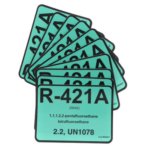 04421 - DiversiTech 04421 - R-421A Refrigerant ID Labels (Pack of 10)