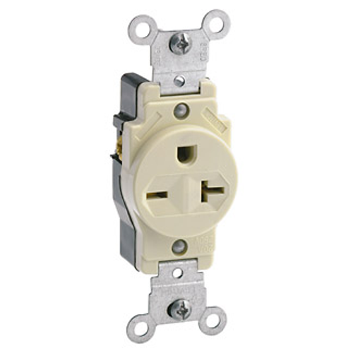 5823-I - Leviton 5823-I - Single Receptacle Outlet, Indented Face, 20A ...