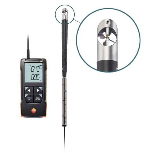 0563-0416 - Testo 0563-0416 - 416 - Digital 16mm Vane Anemometer w/ App ...