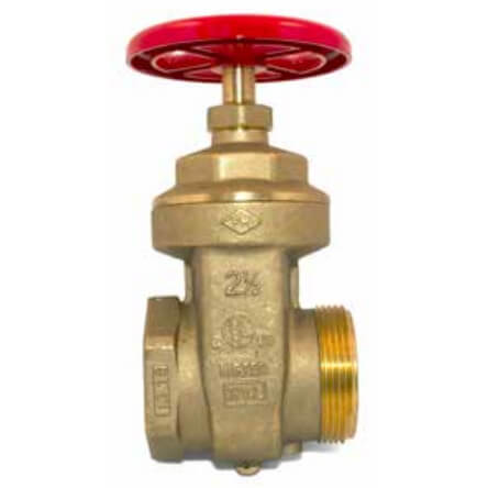 07-070-00 - FPPI 07-070-00 - 2-1/2" FNPT X MNST Gate Valve (Rough Brass)