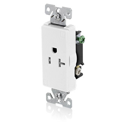 16351-SGW - Leviton 16351-SGW - 20A Decora Plus Single Receptacle ...