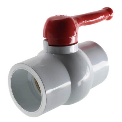 1025WS - Red Flag Products 1025WS - 2-1/2" White PVC Ball Valve w/ Easy ...