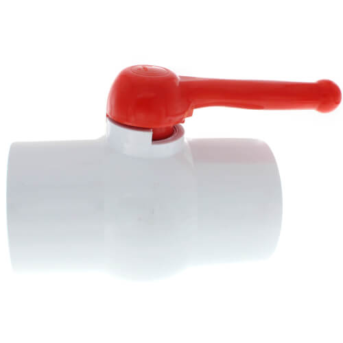 1030WT - Red Flag Products 1030WT - 3" White PVC Ball Valve w/ Easy ...