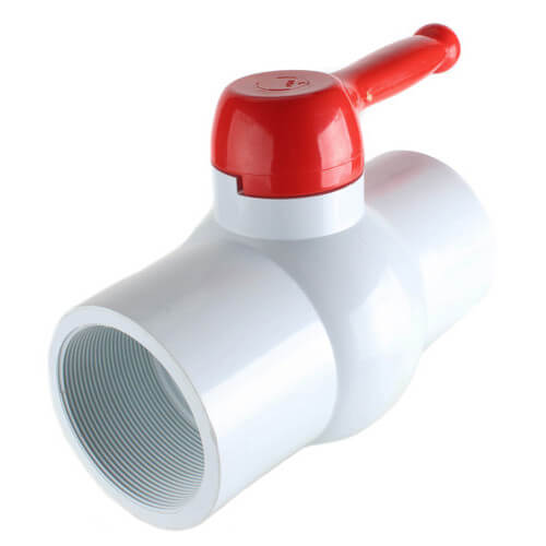 1040WT - Red Flag Products 1040WT - 4" White PVC Ball Valve w/ Easy ...