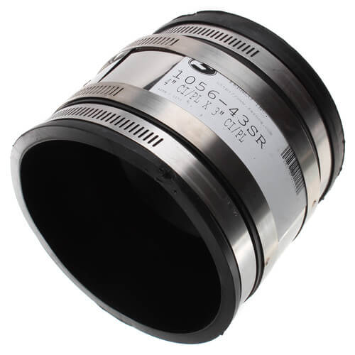 1056-43SR - Fernco 1056-43SR - 4" x 3" Shear Ring Coupling (Cast Iron ...