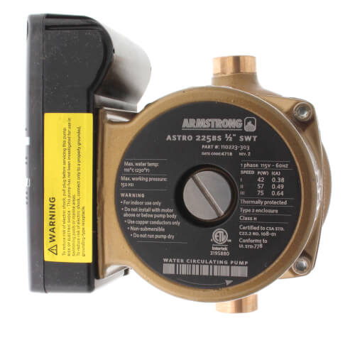 110223-303 - Armstrong Pumps 110223-303 - Astro-225BS 1/2" Sweat 3 ...