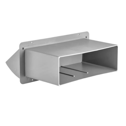 117GR - Lambro Industries 117GR - 3-1/4" x 10" Gray Plastic Wall Cap