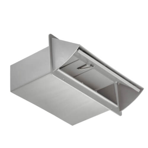 117GR - Lambro Industries 117GR - 3-1/4" x 10" Gray Plastic Wall Cap