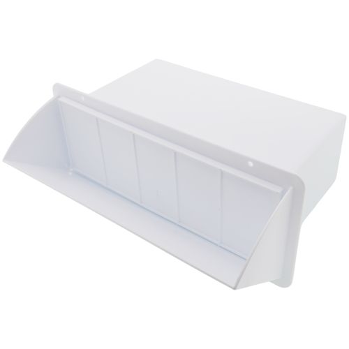 117W - Lambro Industries 117W - 3-1/4" x 10" White Plastic Wall Cap