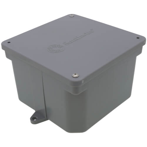 1225TZ - Southwire 1225TZ - 6" X 6" X 4" Sch. 40 PVC Junction Box