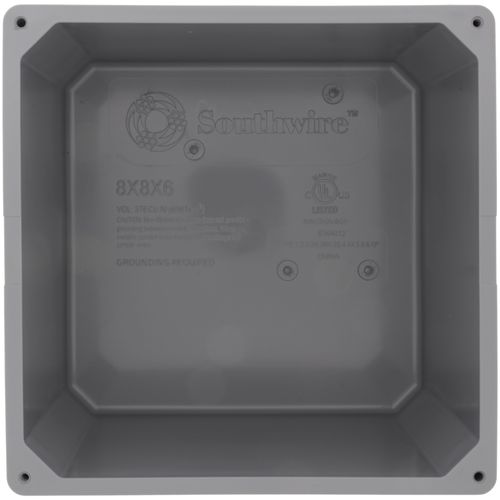 1228 - Southwire 1228 - 8" X 8" X 6" Sch. 40 PVC Junction Box