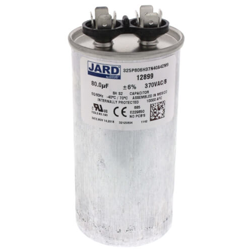 12899 - Jard 12899 - 80 MFD Round Run Capacitor (370V)