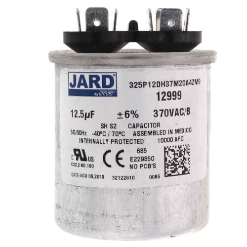 12999 - Jard 12999 - 12.5 MFD Round Run Capacitor (370V)