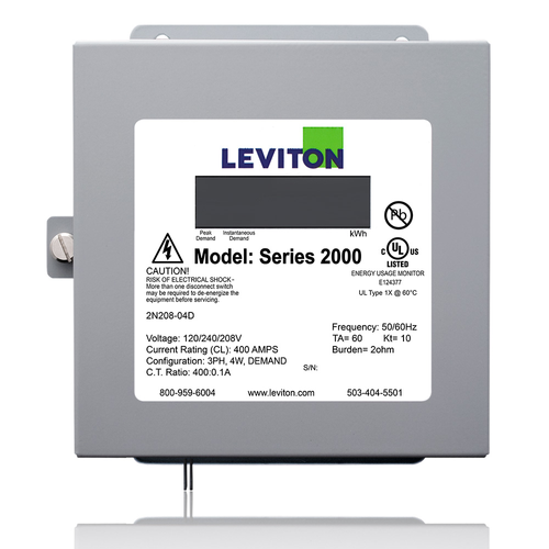 2N208-4D - Leviton 2N208-4D - Submeter, Indoor, 120/208/240v, 3 Phase 4 ...