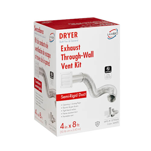 1379W-R - Lambro Industries 1379W-R - 4" x 8 Ft. Flexible Semi-Rigid ...