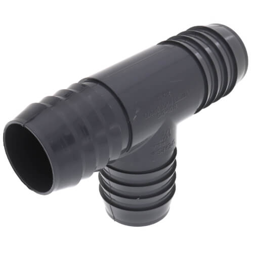 1401-015 - 1401-015 - 1-1/2" Barbed PVC Tee (Insert x Insert x Insert)