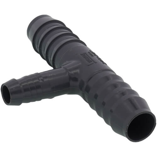 1401-099 - 1401-099 - 3/4" x 3/4" x 3/8" Spiral Barbed PVC Tee (Insert ...