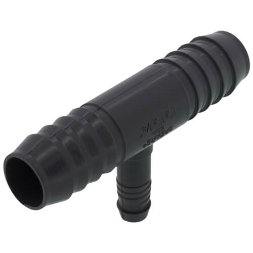 1401-129 - 1401-129 - 1" x 1" x 3/8" Spiral Barbed PVC Tee (Insert x ...