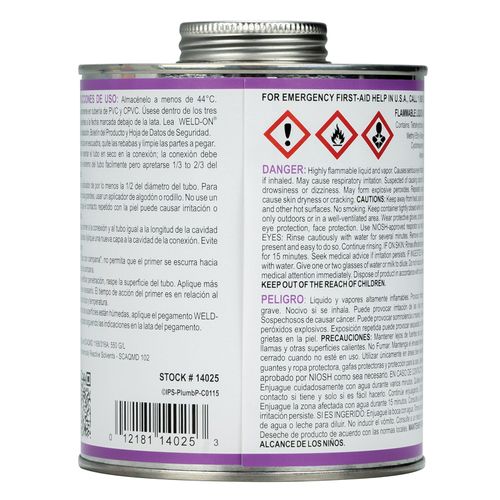 14025-IPS - IPS Corporation 14025-IPS - Purple PVC Plumbing Primer (1 ...